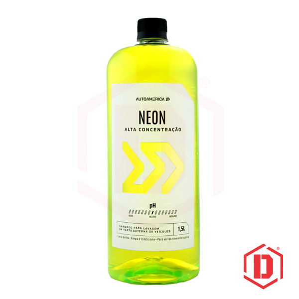 Shampoo Automotivo Neutro de Alta Concentração Neon Auto América 1,5L ...